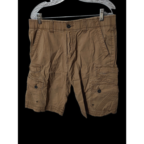 Plugg | Shorts | Plugg Khaki Cargo Shorts Size 33 | Poshmark